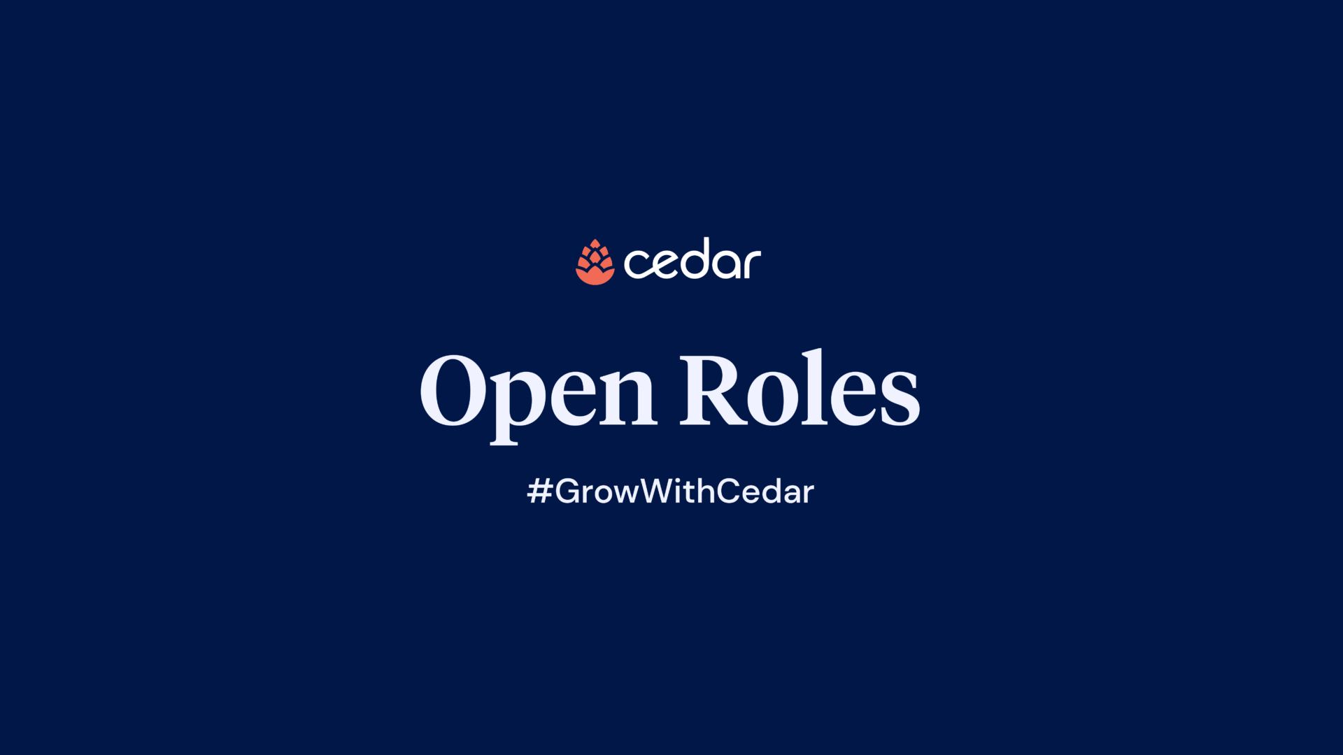 Open Roles - Cedar